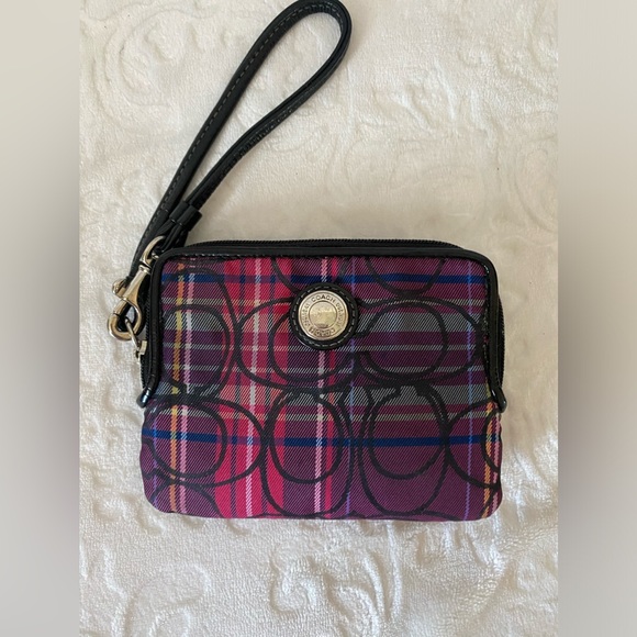 Coach | Bags | Coach Tartan Plaid Zip Wallet | Poshmark
